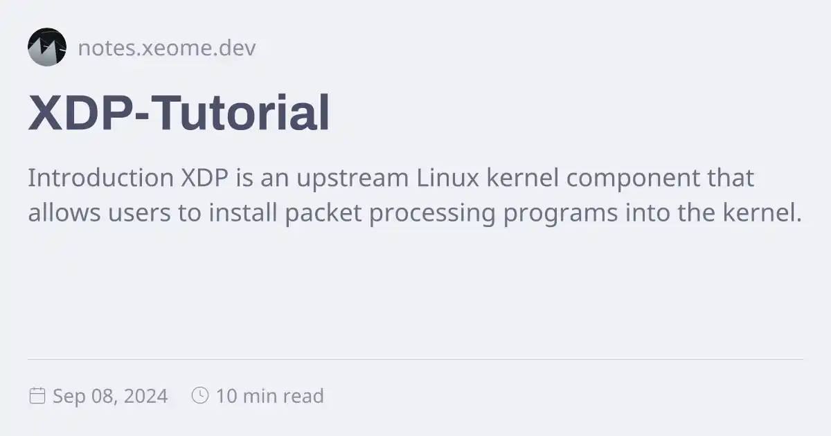 XDP-Tutorial